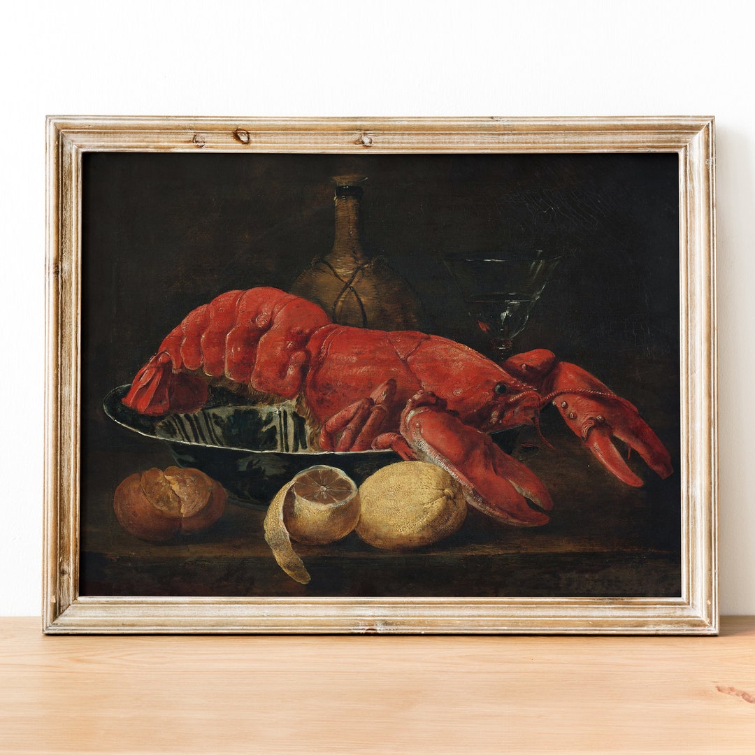 Antique Lobster Still Life Art Print, Fine Art Print, Vintage Art - Etsy