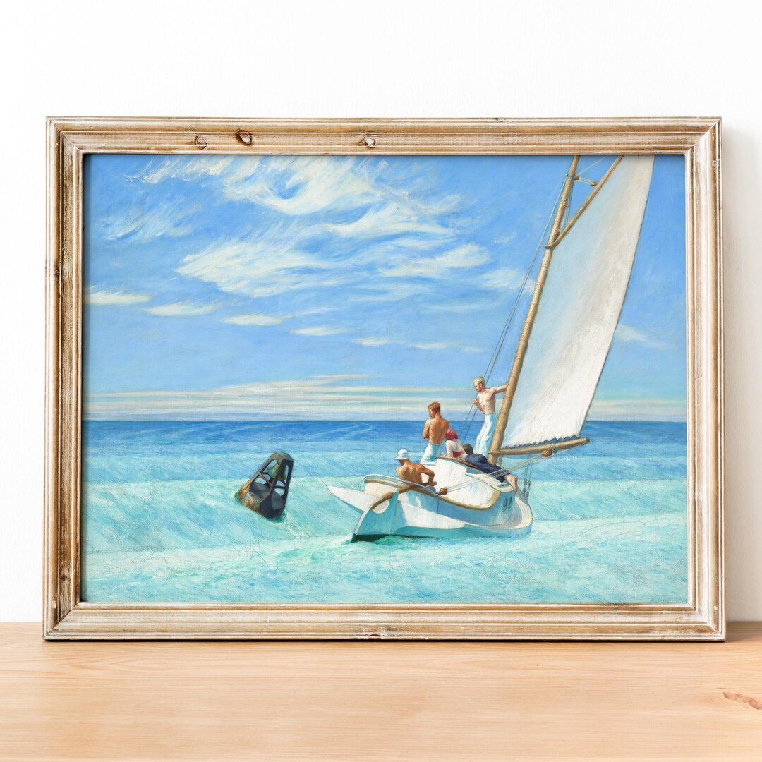 Edward Hopper - Ground Swell Art Print, Coastal Wall Art - Etsy