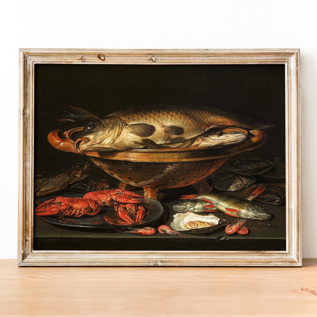 Still Life With Fish Art Print, Museum-quality Fine Art Print - Etsy