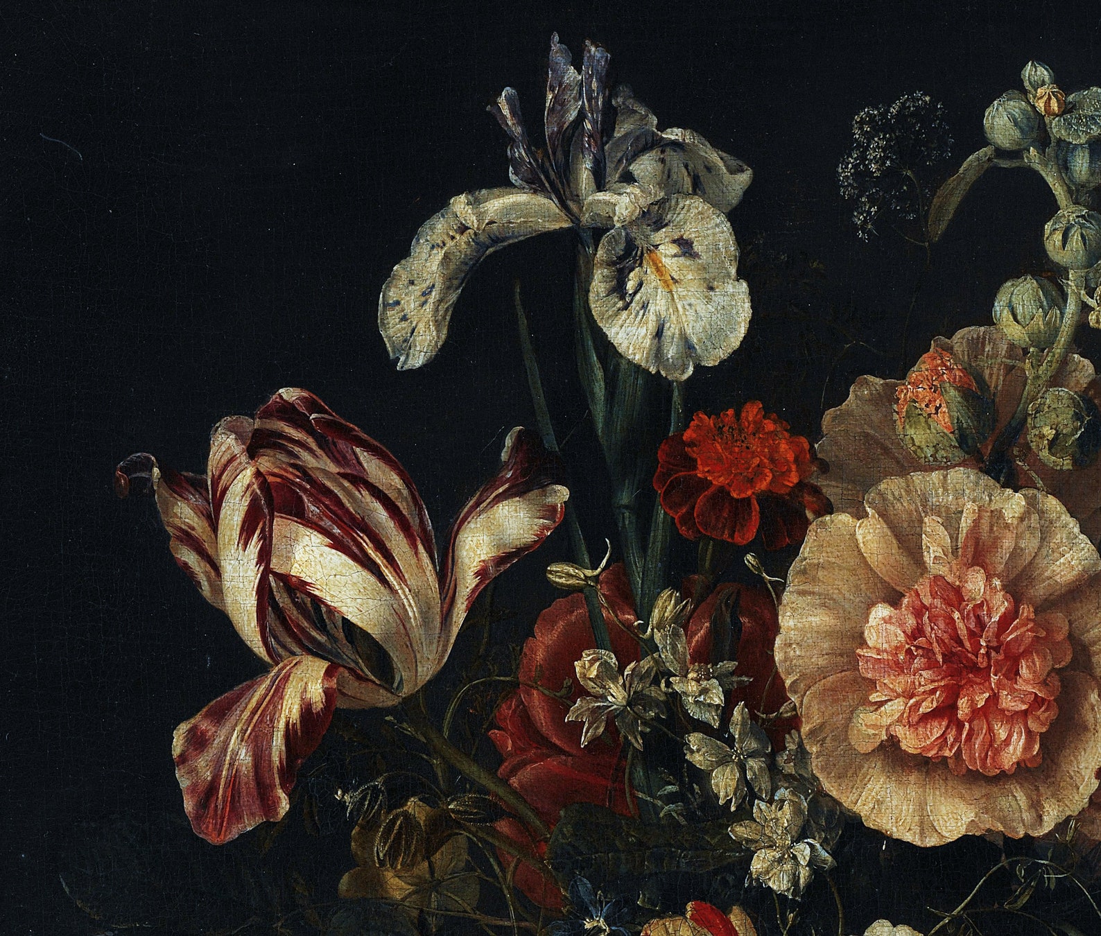 Dutch Floral Still Life Art Print, Dark Floral Art Print, Large Floral ...