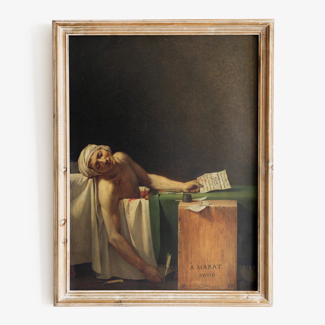 Jacques Louis David - the Death of Marat Art Print, Museum-quality Fine ...