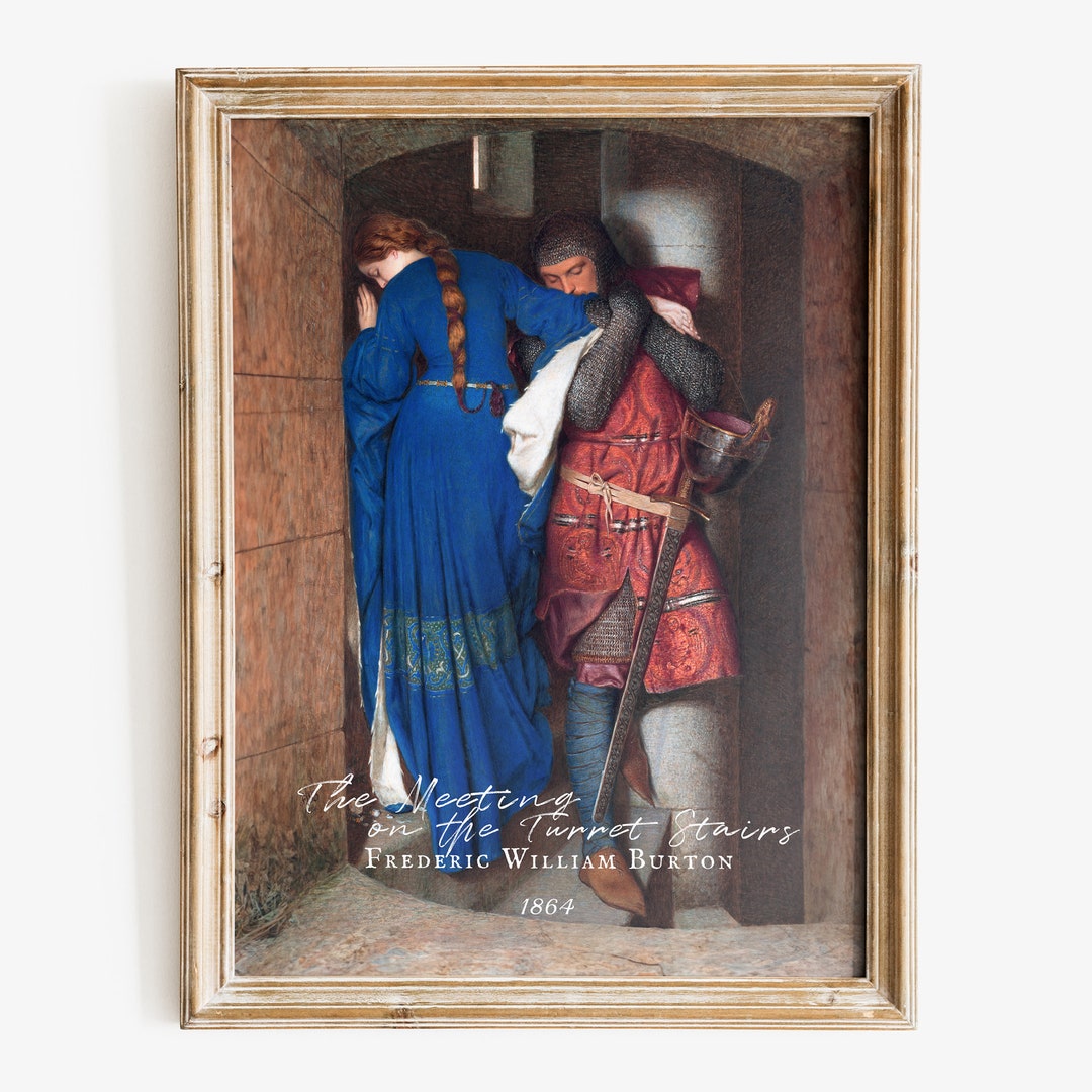 Frederic William Burton - the Meeting on the Turret Stairs Art Print ...