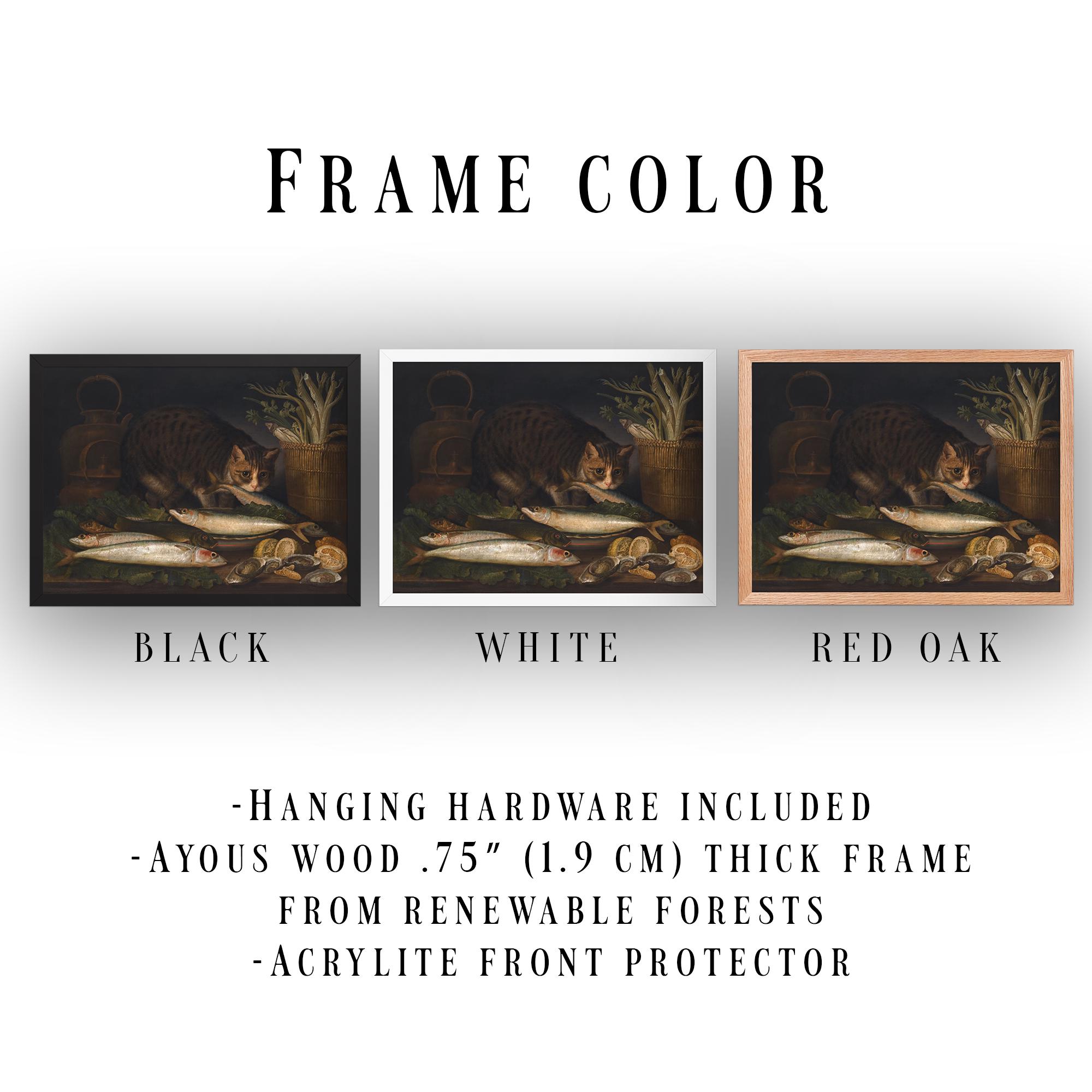 Cat Stealing Fish Art Print, Giovanni Rivalta Museum-quality Fine Art ...