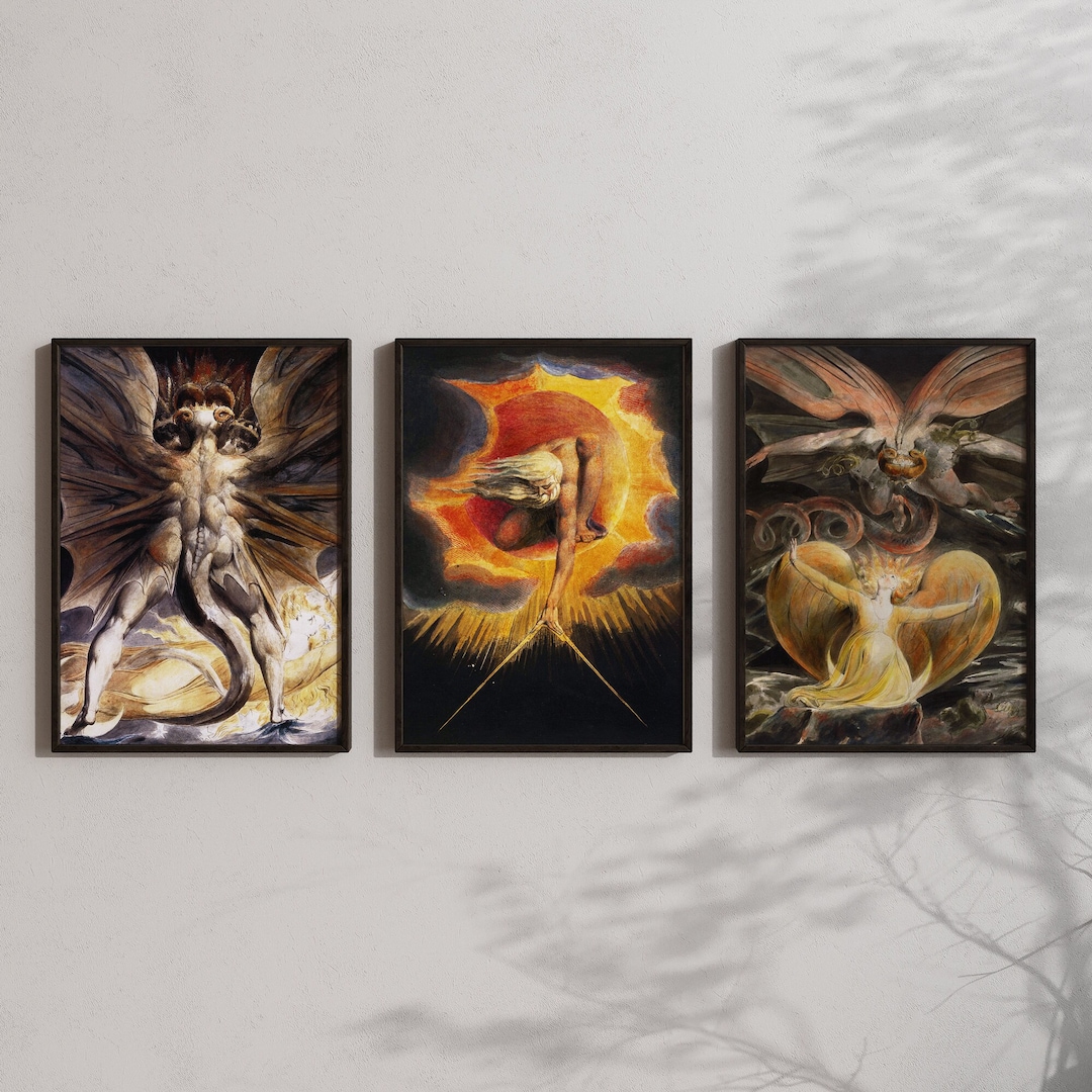 SET OF 3 William Blake Art Prints, Fine Art Prints, Painting Wall Art ...