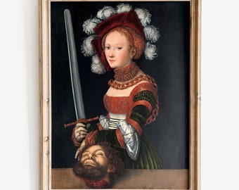 Lucas Cranach Judith With the Head of Holofernes Digital Print - Etsy