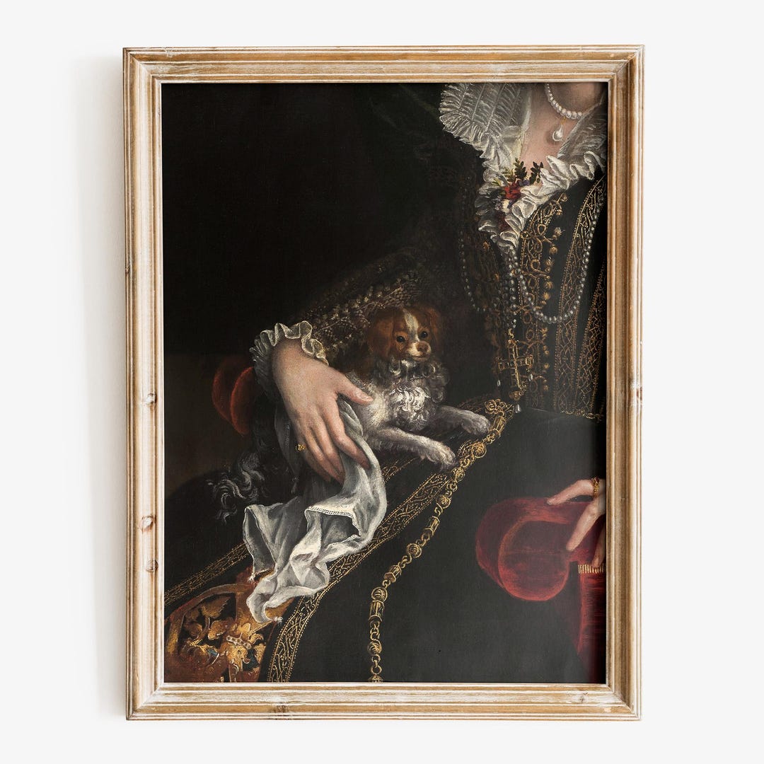 Lavinia Fontana Dog Detail Art Print, Altered Art Print, Renaissance ...