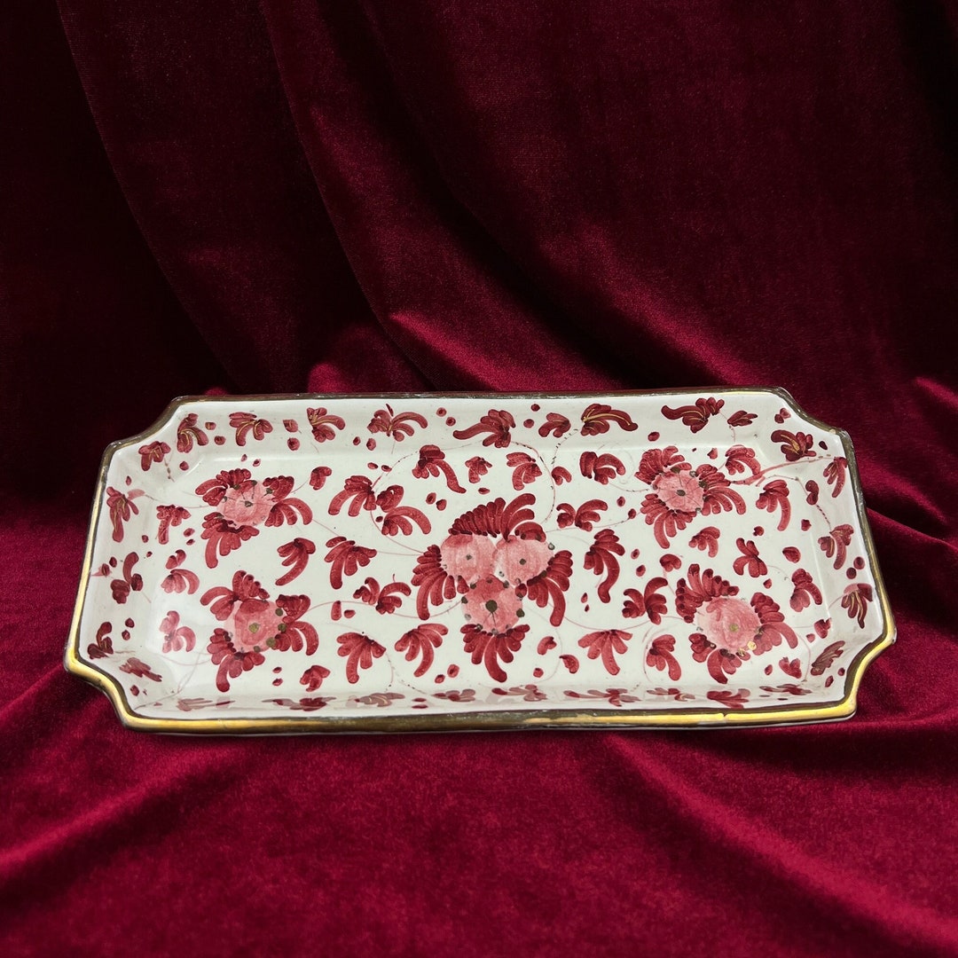 Vintage Italian DERUTA, Gilded Decorative Plate, Italian Antique Home ...