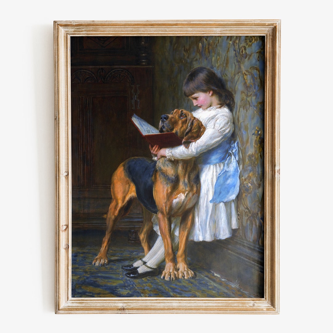 Briton Rivière - Compulsory Education Print, Dog Art Print - Etsy
