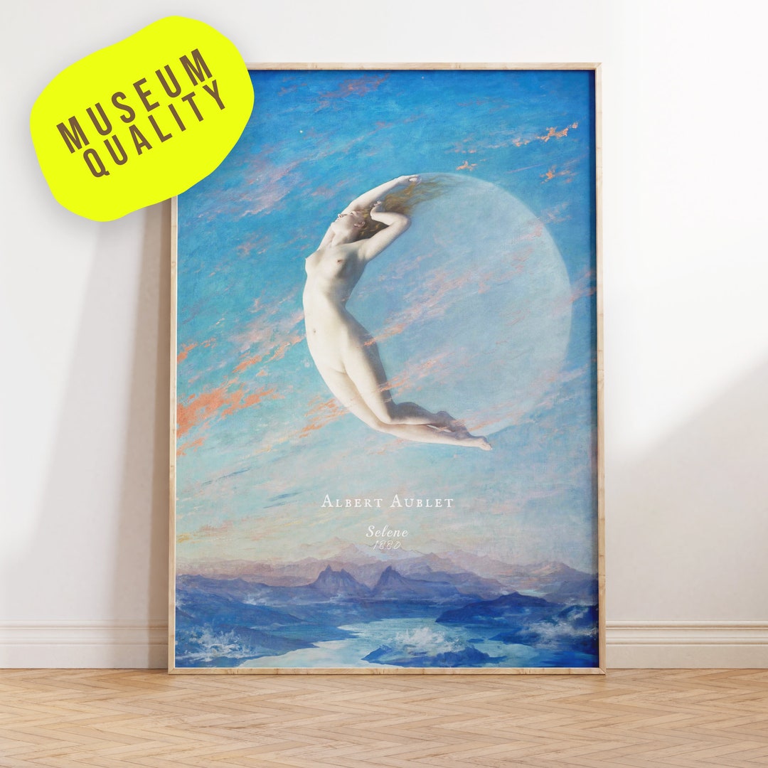 Selene Art Print Greek Goddess Aesthetic Wall Art Sensual - Etsy