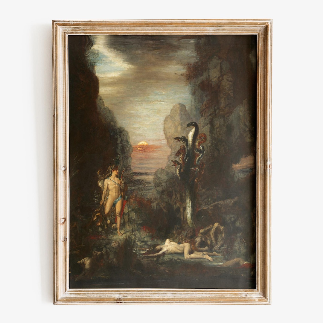 Gustave Moreau - Hercules and the Lernaean Hydra Print, Fine Art Print ...
