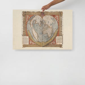 Renaissance Map of the World Print, Museum Quality Fine Art Print - Etsy
