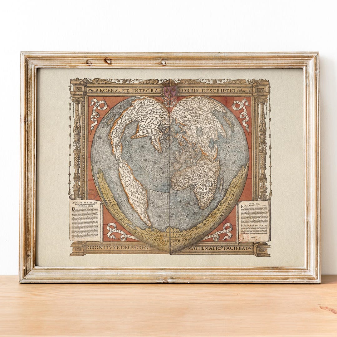 Renaissance Map of the World Print, Museum Quality Fine Art Print - Etsy