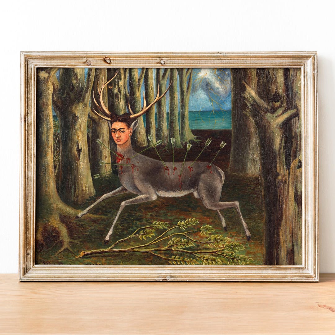 Frida Kahlo - the Wounded Deer Art Print, Frida Kahlo Print - Etsy