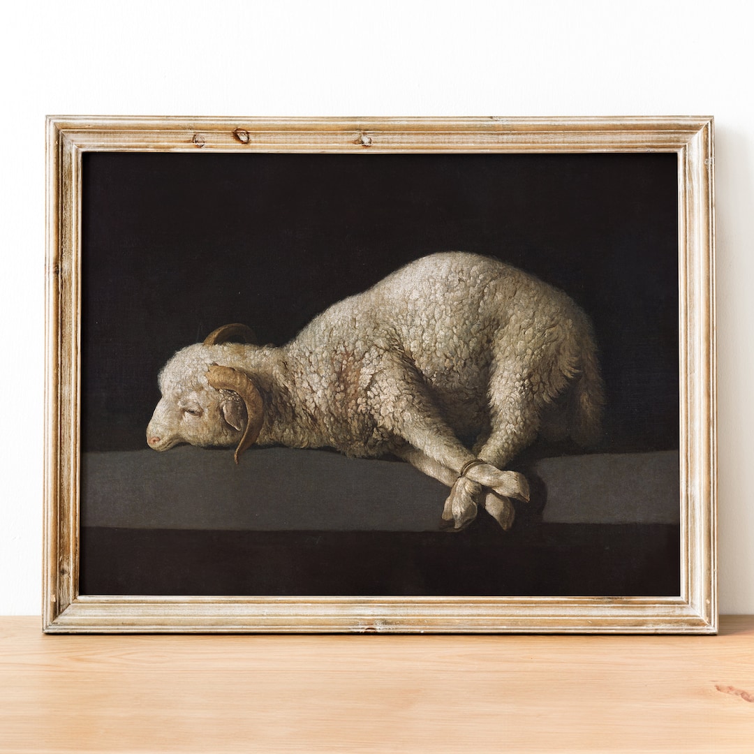 Francisco De Zurbarán - Agnus Dei Art Print, Fine Art Print, Dark ...