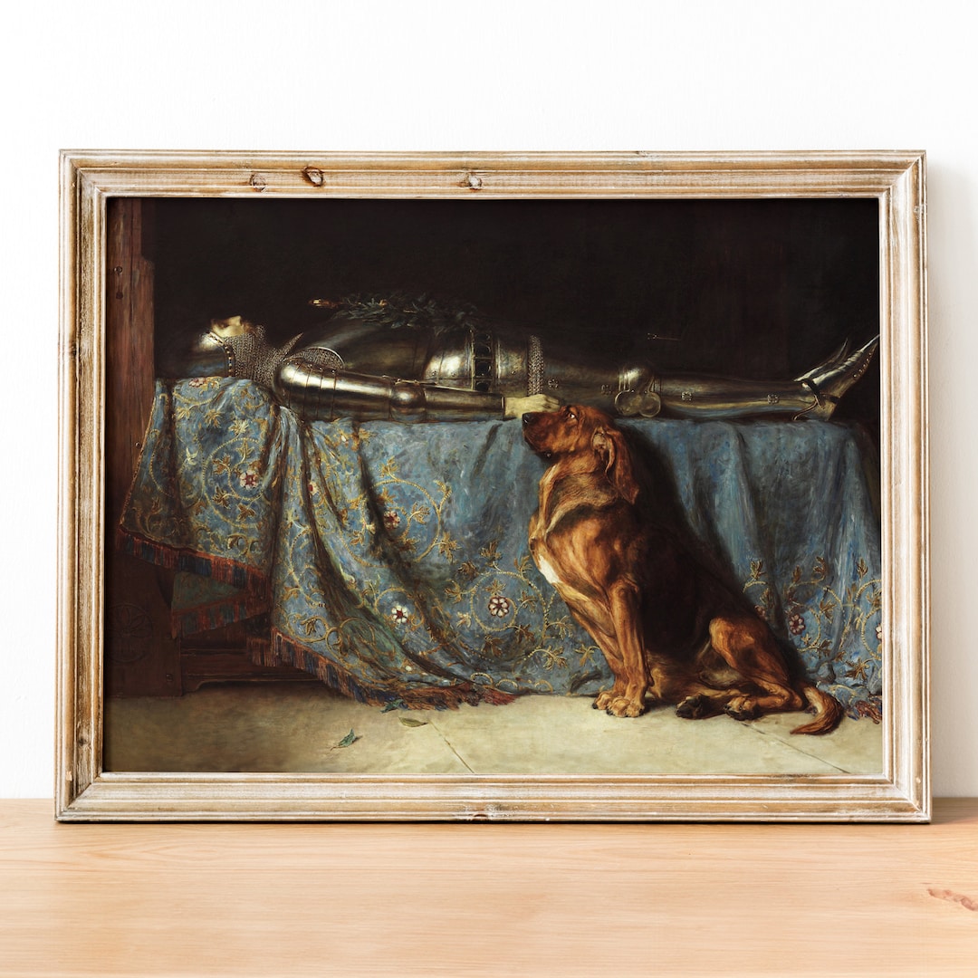 Briton Rivière - Requiescat Print, Dog Art Print - Etsy