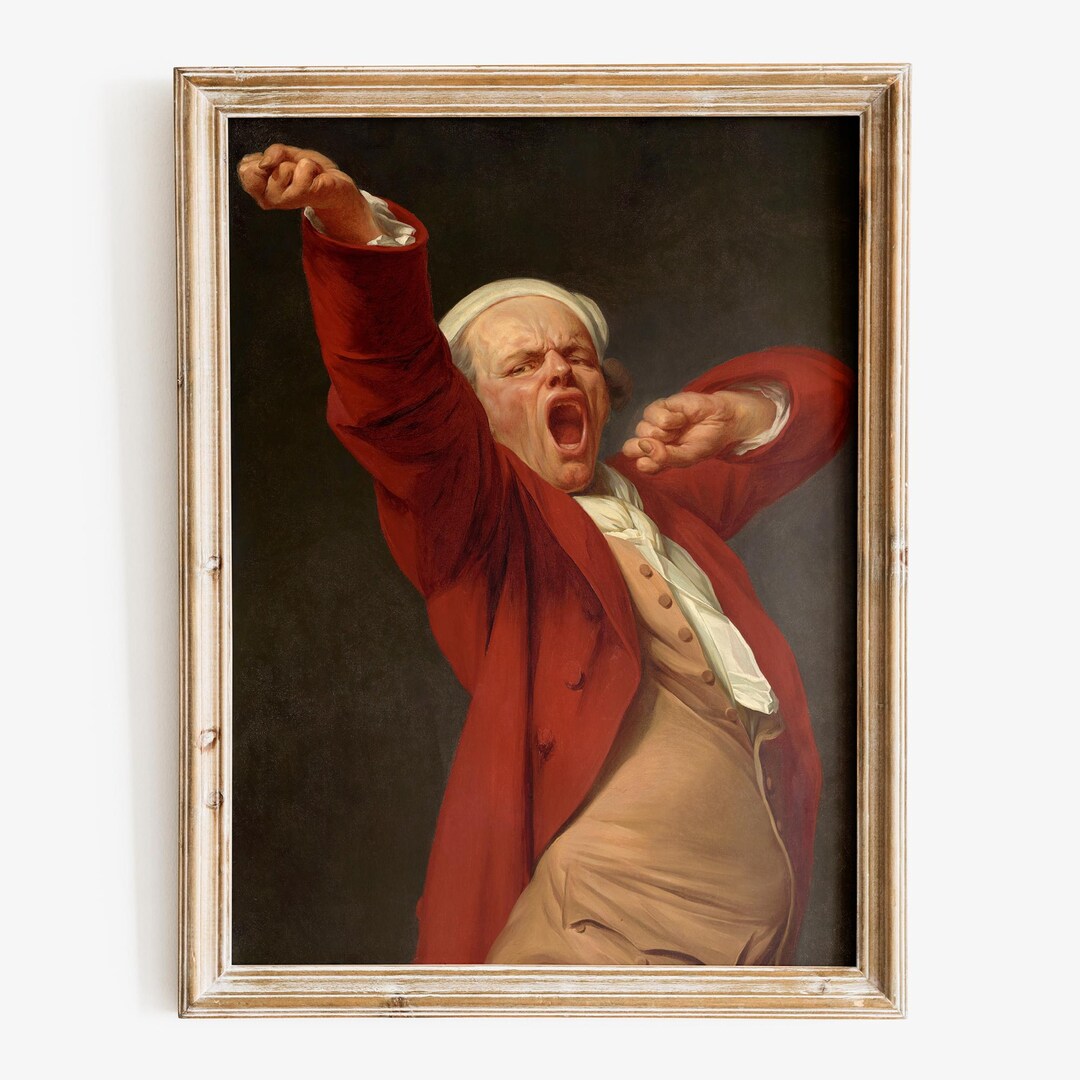 Joseph Ducreux - Self-portrait, Yawning Art Print, Fine Art Print - Etsy