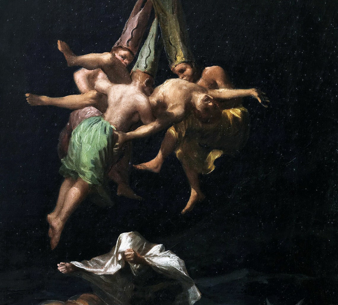 Francisco De Goya Witches' Flight Art Print Occult Art | Etsy