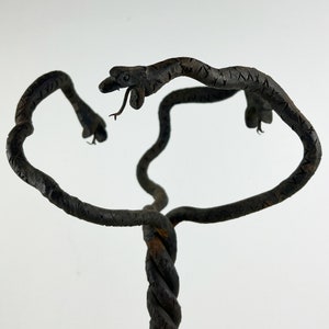 Antique Cast Iron Snake Stand, Gothic Decor, Snake Sculpture, Oddities ...