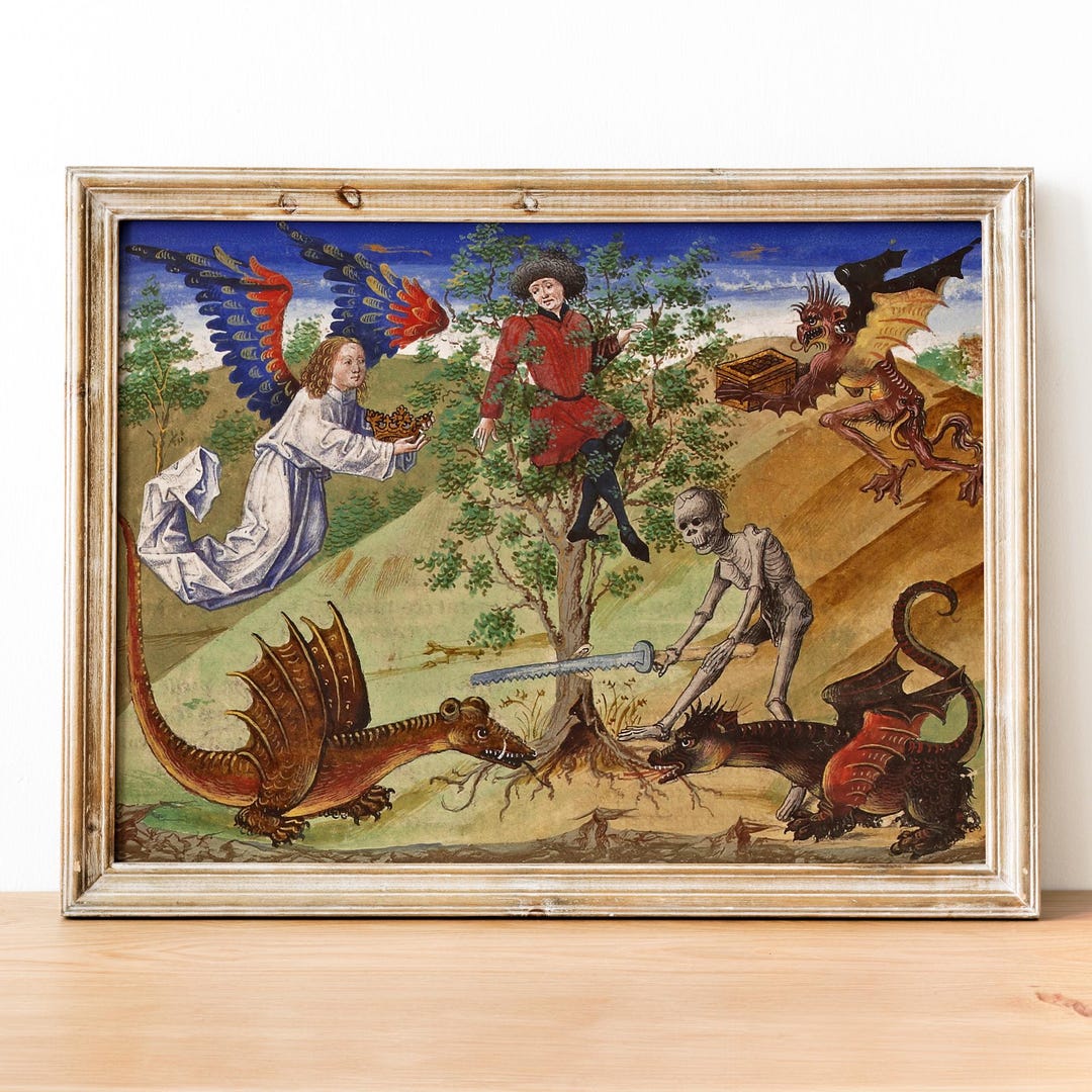 Medieval Art Print, Medieval Weird Art, Medieval Marginalia - Etsy