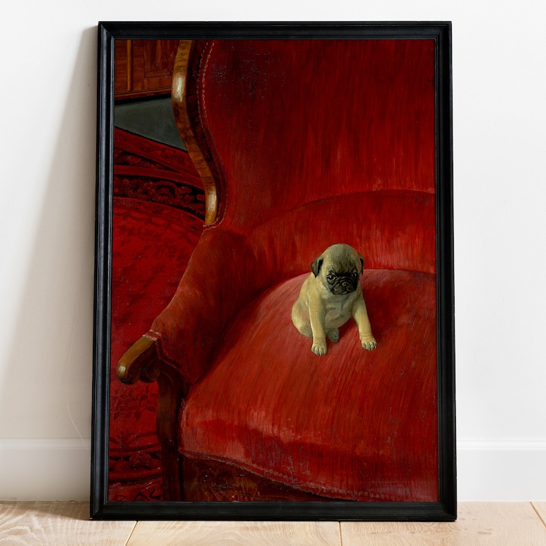 Thomas Theodor Heine - Siegfried Print, Pug Dog Fine Art Print - Etsy