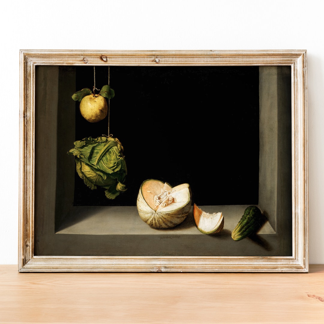 Juan Sánchez Cotán - Quince, Cabbage, Melon, and Cucumber Art Print ...