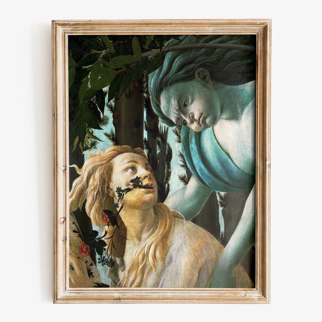 Botticelli - Primavera Detail Art Print, Renaissance Art, Zephyrus and ...