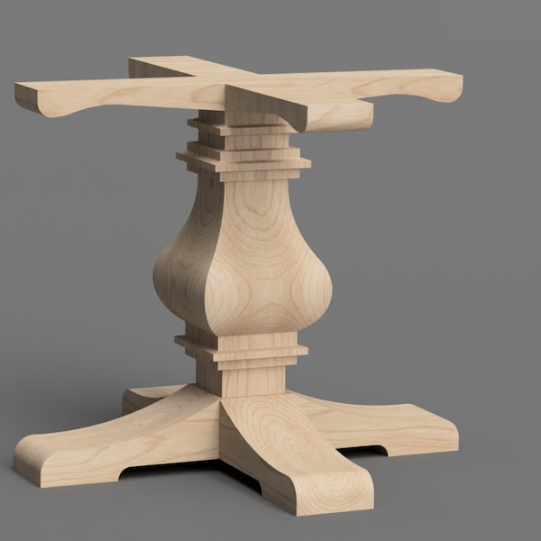 Wood Pedestal Table Base - Etsy
