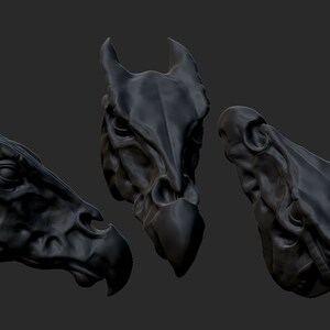 Digital File, 3D Model Thestral Head, File STL Download, Art Dolls - Etsy