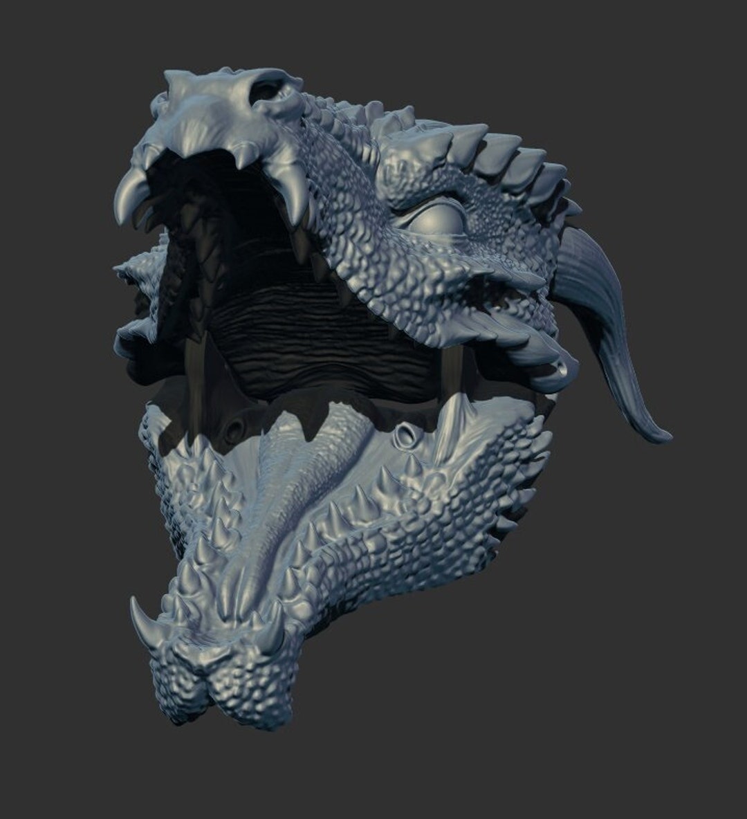 3D Model Dragon With Moveable Jaw, File STL/OBJ, Printfile for Art ...