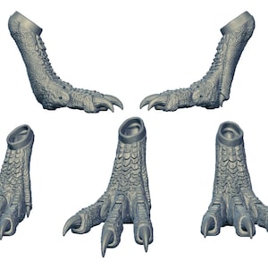 Moveable Dragon Feet for Art Dolls to Paint and Process Yourself - Etsy
