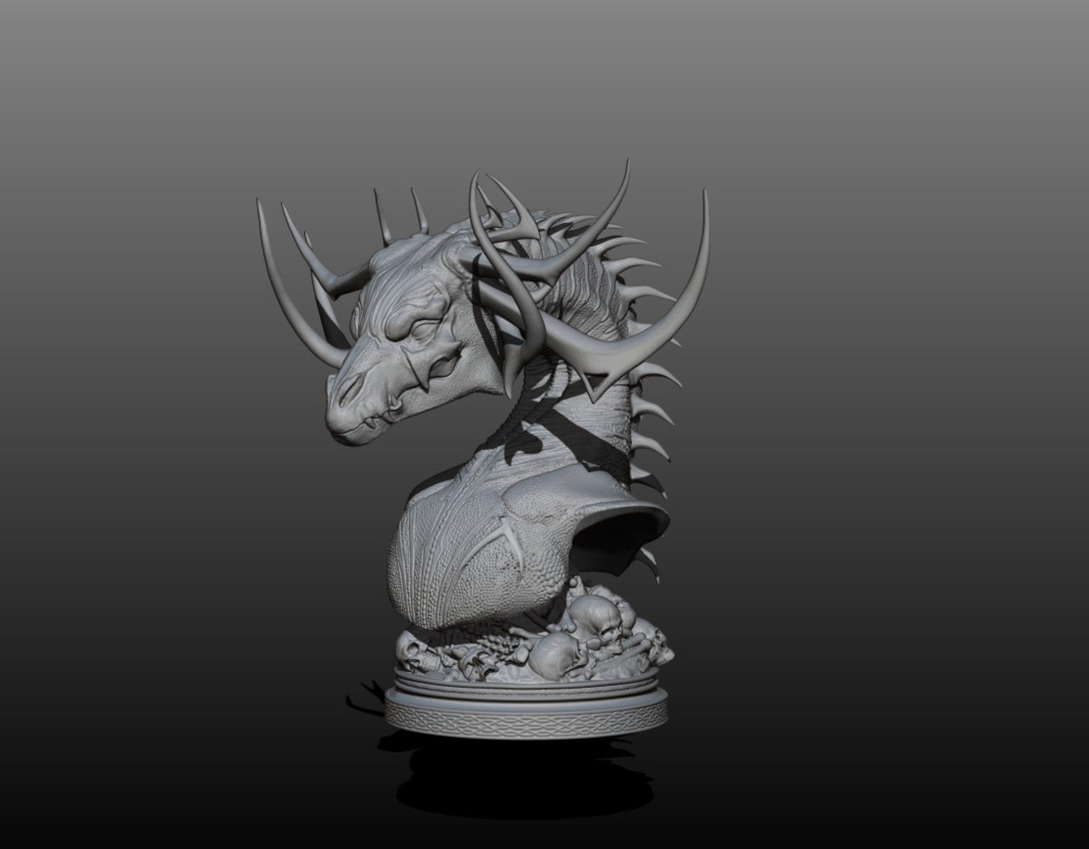 Hela Dragon Statue Digital File 3D Model Dragon Bust STL - Etsy