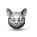 Cat Head for Art Dolls or Sculptures to Paint and Process Yourself, DIY ...