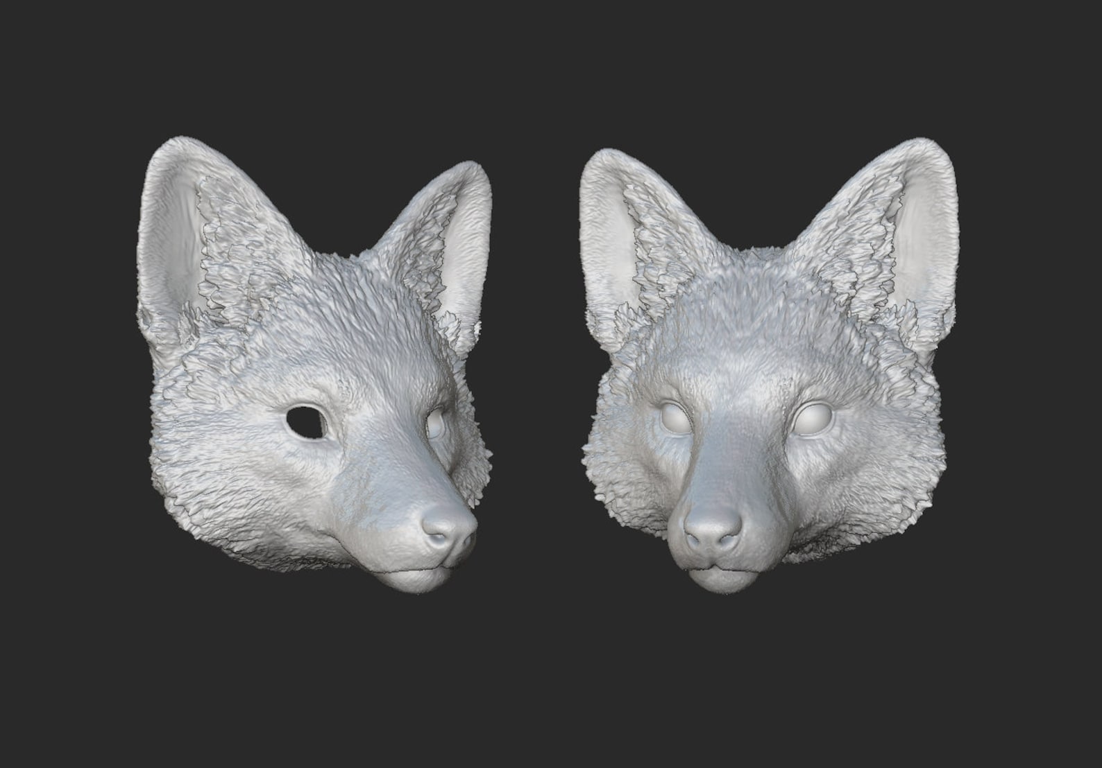 Digital File, 3D Model Fox Head, File STL Download, Art Dolls - Etsy