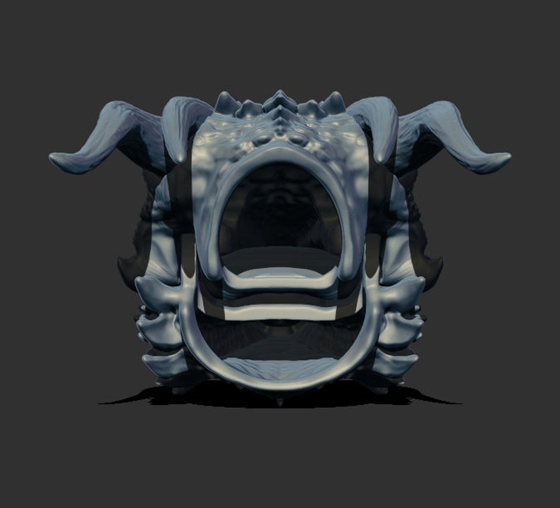 3D Model Dragon With Moveable Jaw, File STL/OBJ, Printfile for Art ...