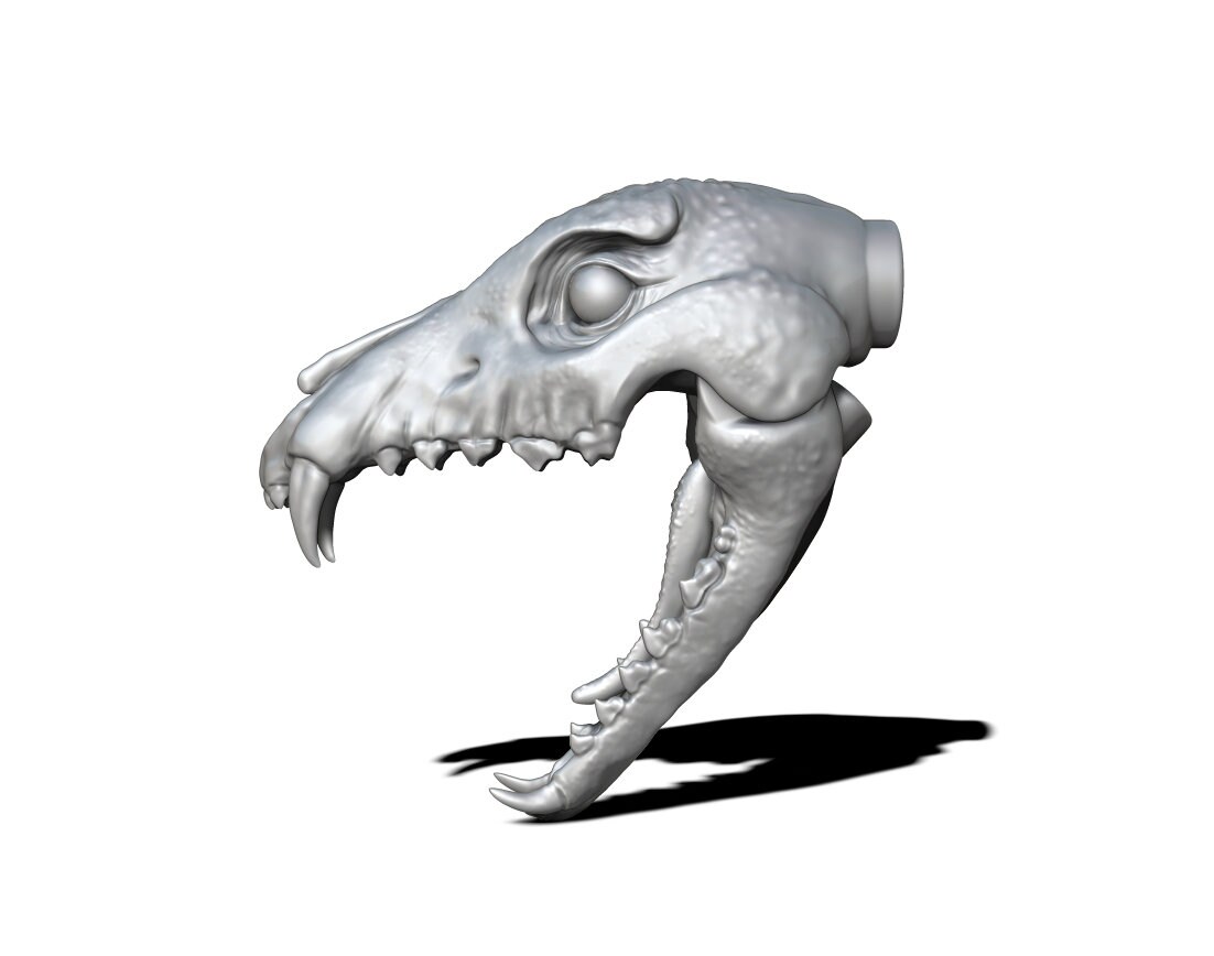 Swooping Evil Head With Movable Jaw for Art Dolls to Paint and - Etsy