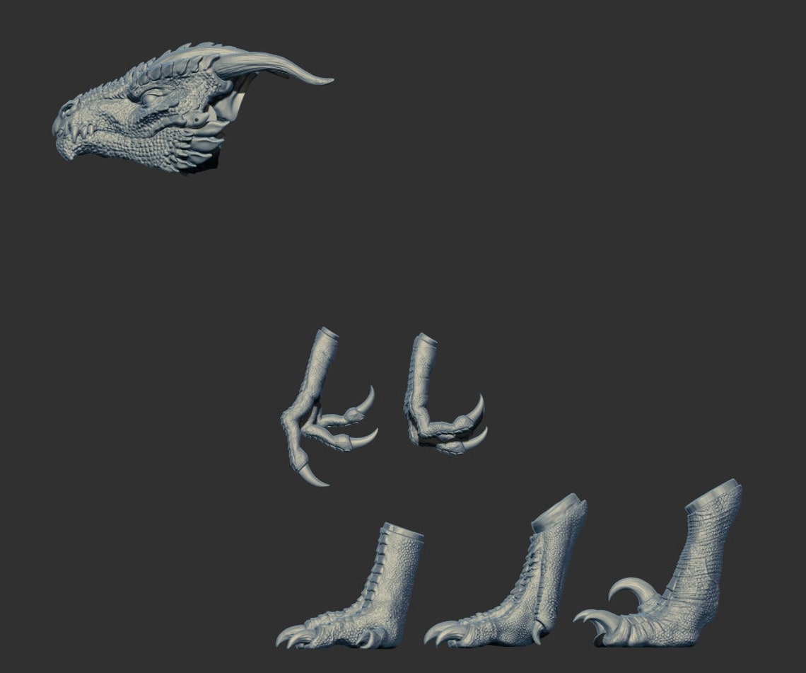 Dragon Feet for Art Dolls to Paint and Process Yourself - Etsy
