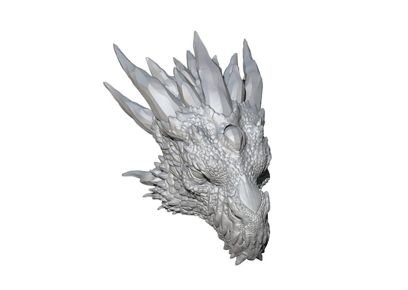 Ice Dragon Head for Art Dolls to Paint and Process Yourself - Etsy