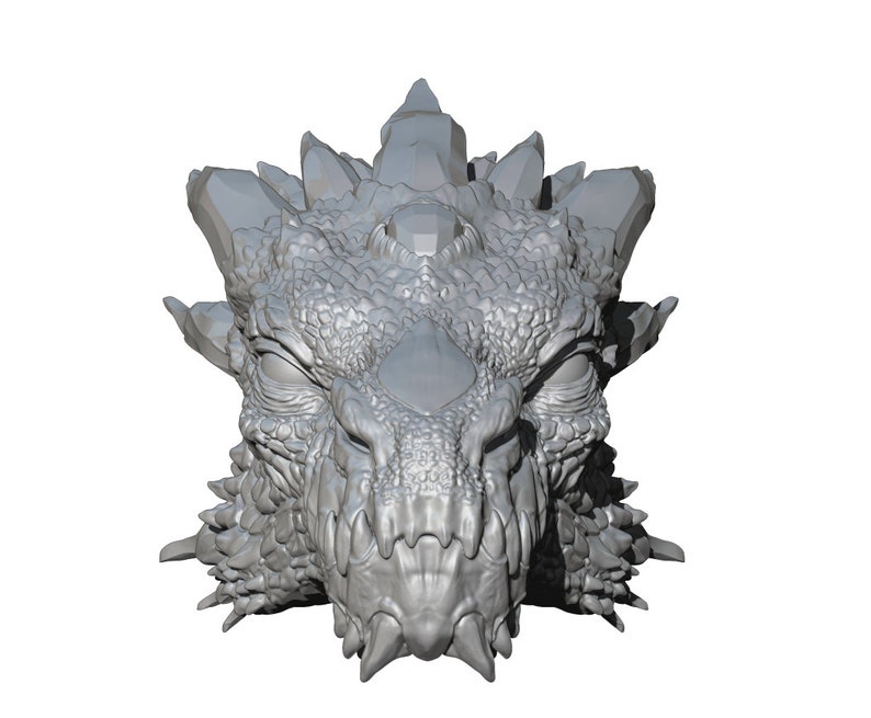 Ice Dragon Head for Art Dolls to Paint and Process Yourself - Etsy