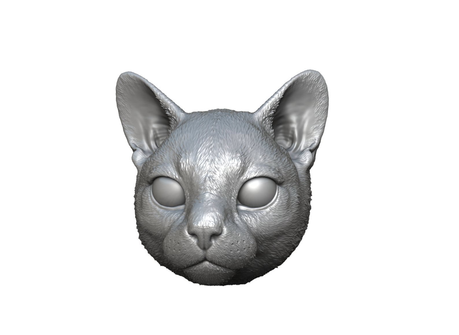 Cat Head for Art Dolls or Sculptures to Paint and Process Yourself, DIY ...