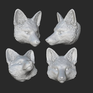 Digital File, 3D Model Fox Head, File STL Download, Art Dolls - Etsy
