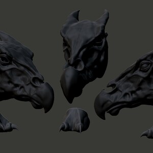 Digital File, 3D Model Thestral Head, File STL Download, Art Dolls - Etsy