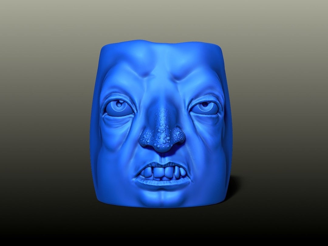 STL/OBJ File for 3D Printing, Ugly Face, Plant Pot, Planter, Cup - Etsy ...