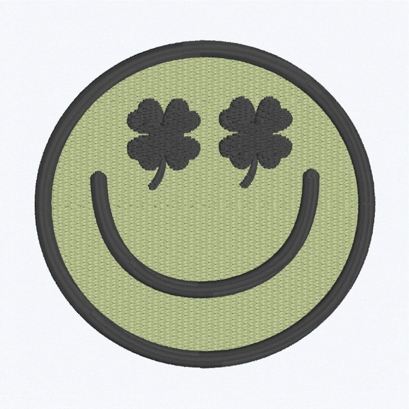 Shamrock Smiley Face - Etsy