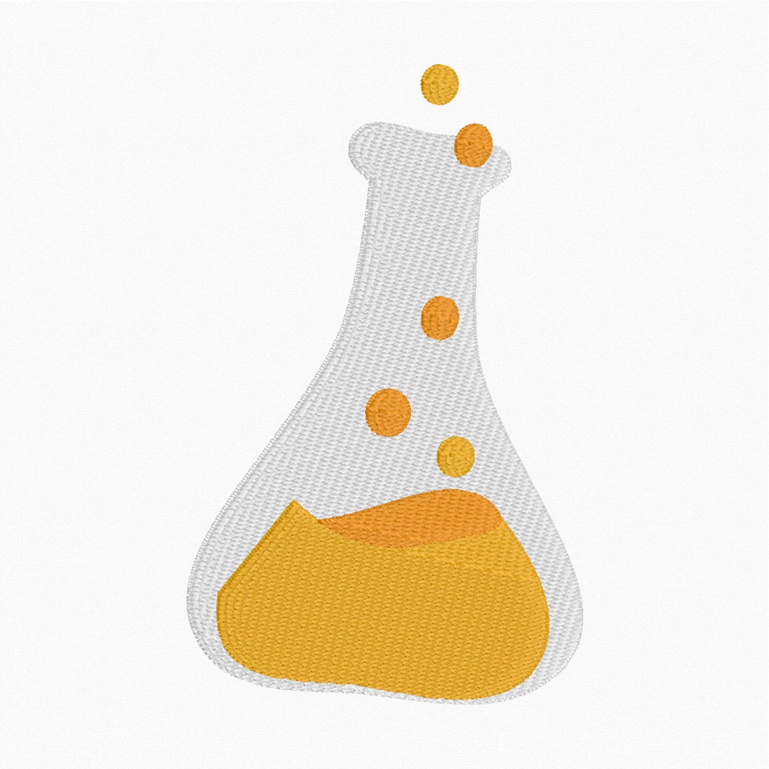 Science Beaker Flask Chemistry // Machine Embroidery Digital File, Pes ...