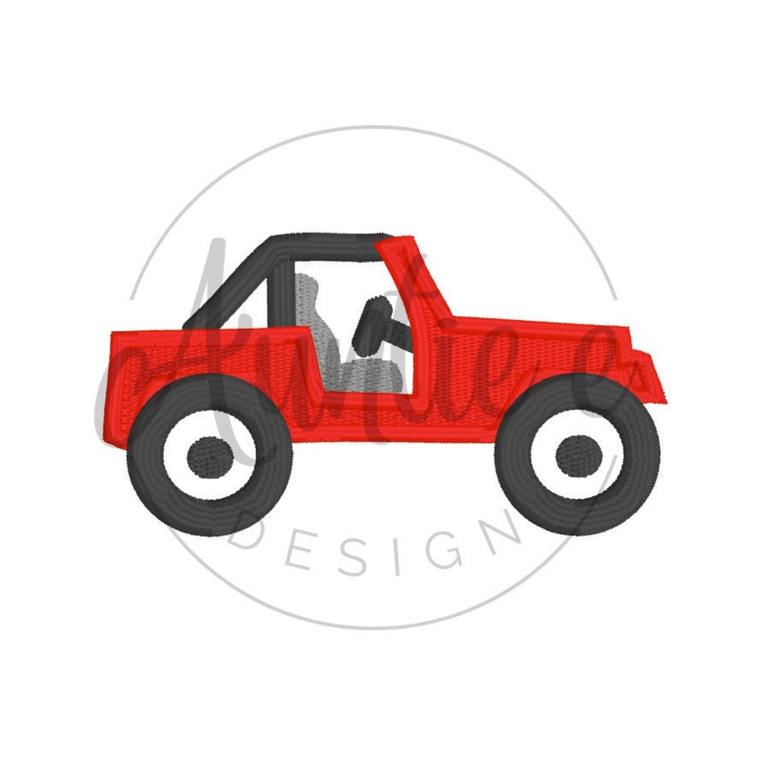 4x4 Off-road Vehicle // Machine Embroidery Digital File, Jeep, Off-road ...