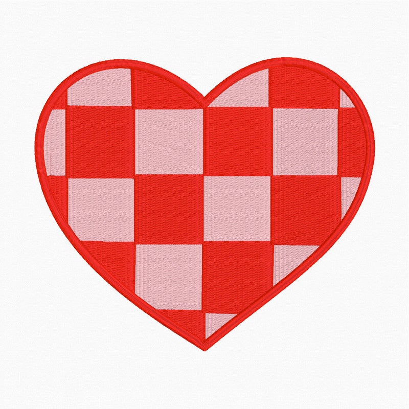Checkered Heart - Etsy