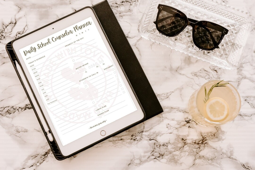 Digital Daily School Counselor Planner Page - Etsy