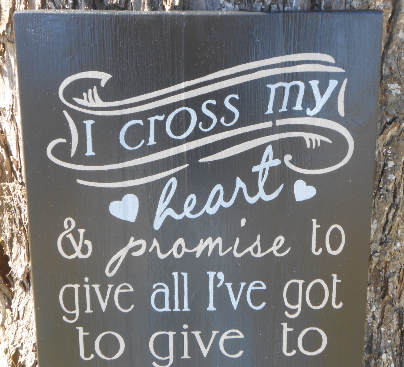 I cross my heart and promise to. Wedding gift anniversary | Etsy