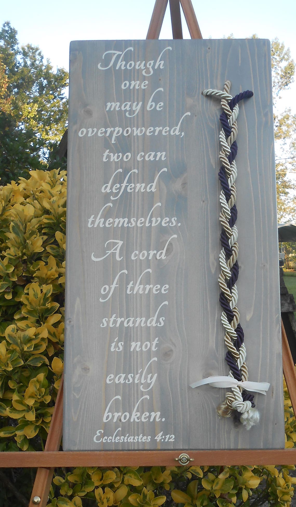 A Cord of Three Strandsfull Verse Narrow Unity Larger - Etsy