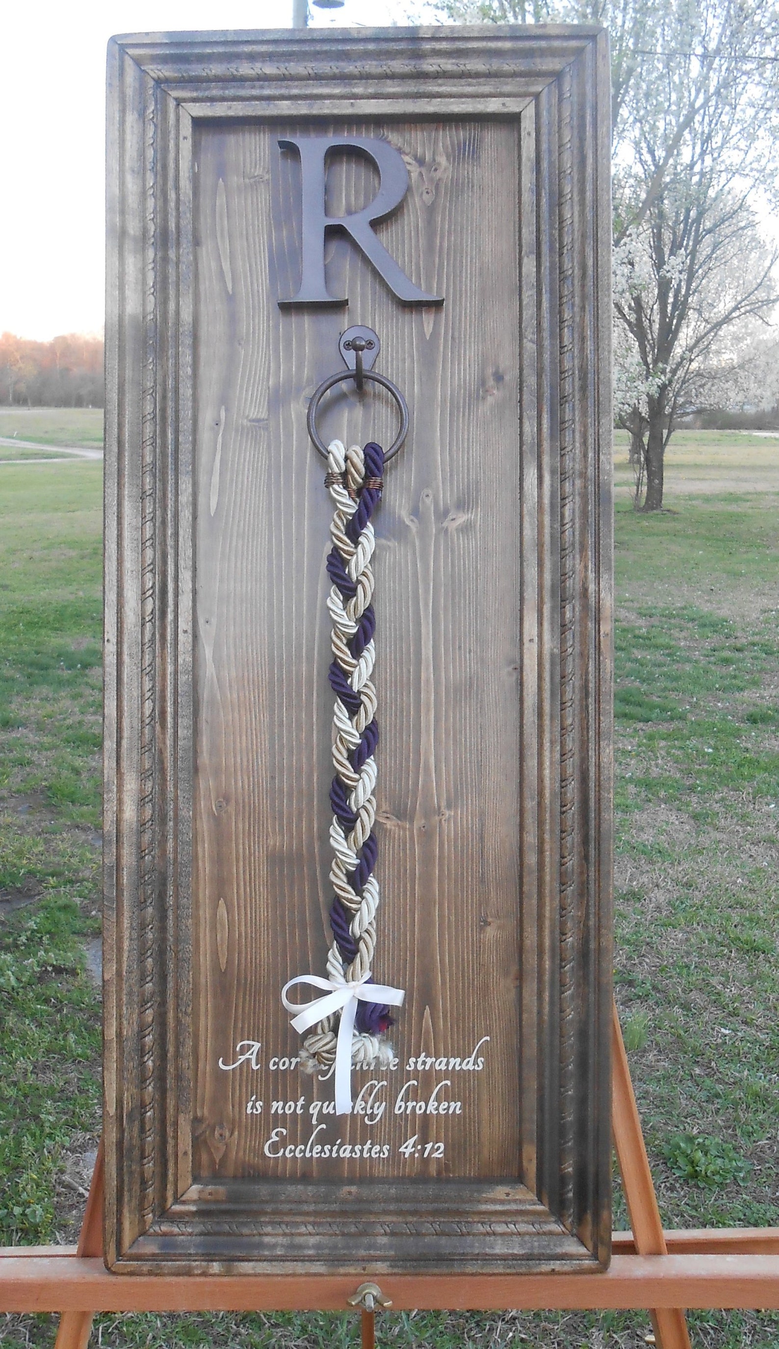 God's Corded Knot With Verse, a Cord of Three Strands,colored Cord ...